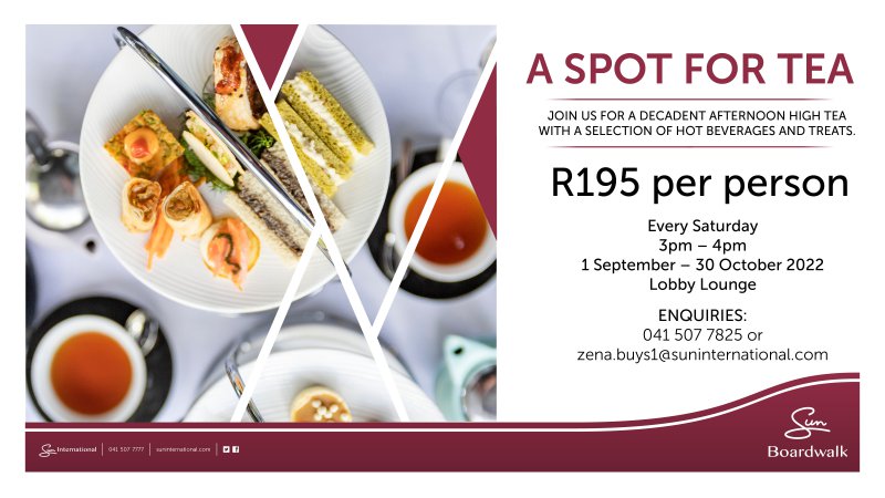 Event: A Spot For High Tea - Nelson Mandela Bay (Port Elizabeth)