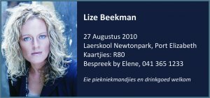 Event: Lize Beekman - Nelson Mandela Bay (Port Elizabeth)