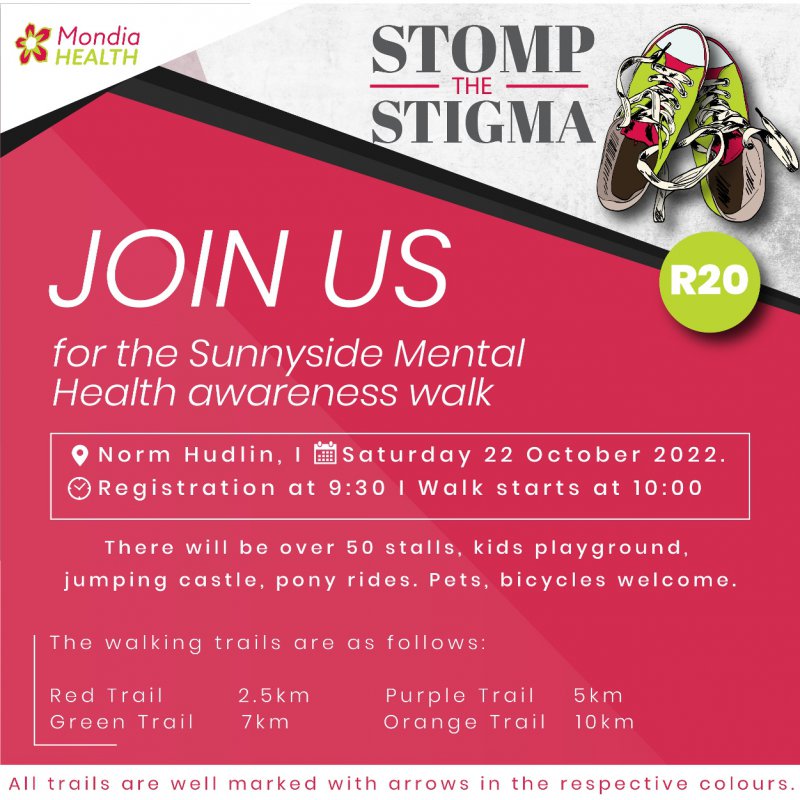 Event: Stomp The Stigma Mental Health Awareness Walk - Nelson Mandela ...