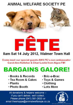 Event: The Animal Welfare Society Port Elizabeth Fete on 14 July 2012 ...