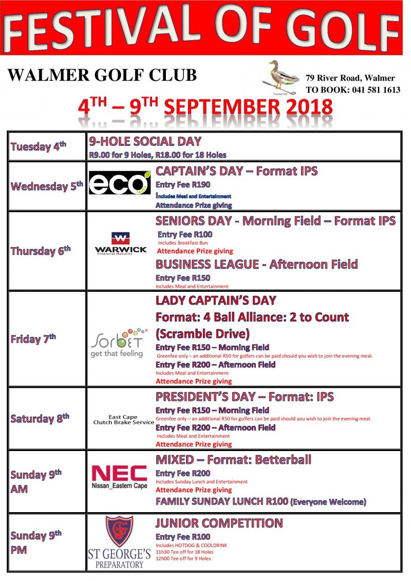 Event: Walmer Golf Club Festival of Golf - Nelson Mandela Bay (Port ...